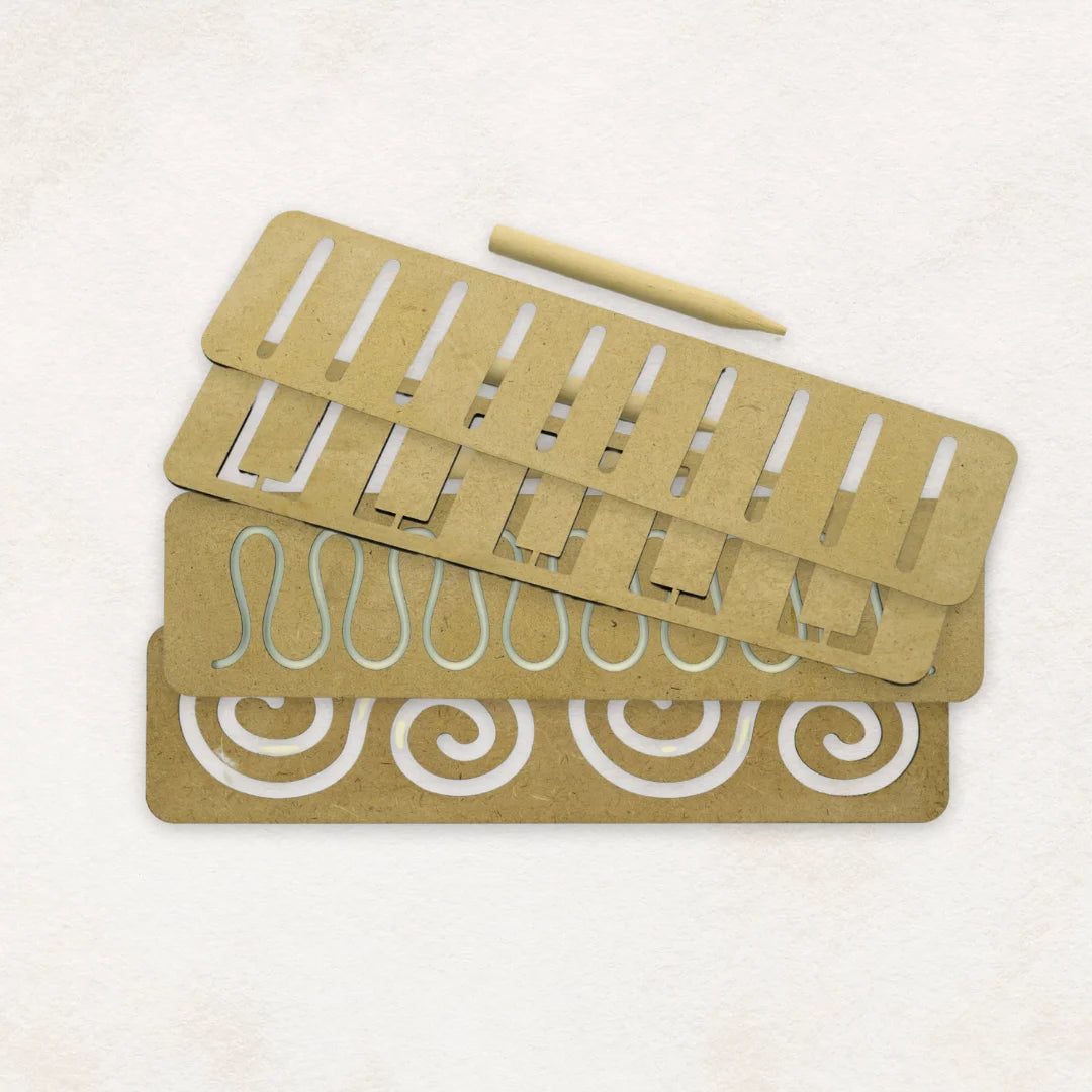 Montessori Learning Toy Stencils Set 4| Handwriting Stencil Wooden Edu ...