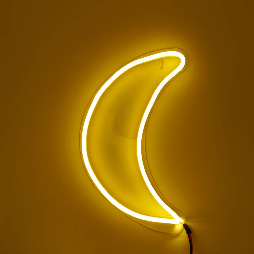LED Neon Moon Signs Light for Party Supplies, Girls Room Decoration ...